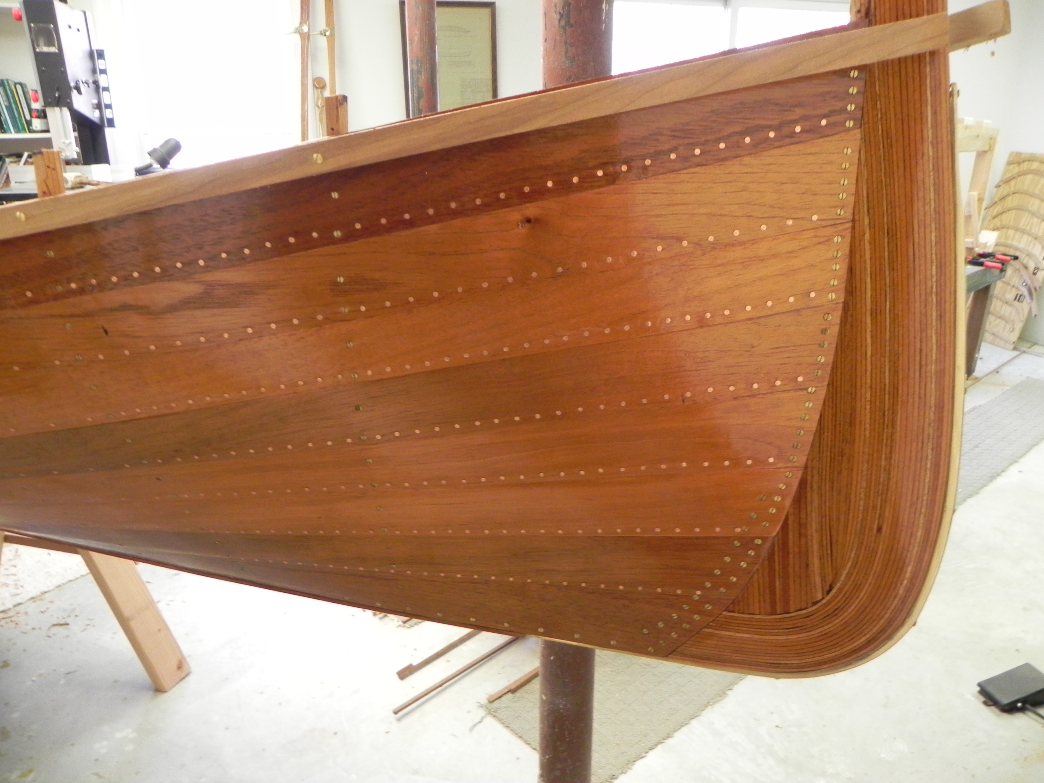 Building an Adirondack Guideboat-Wow! It popped - Adirondack-Guideboat